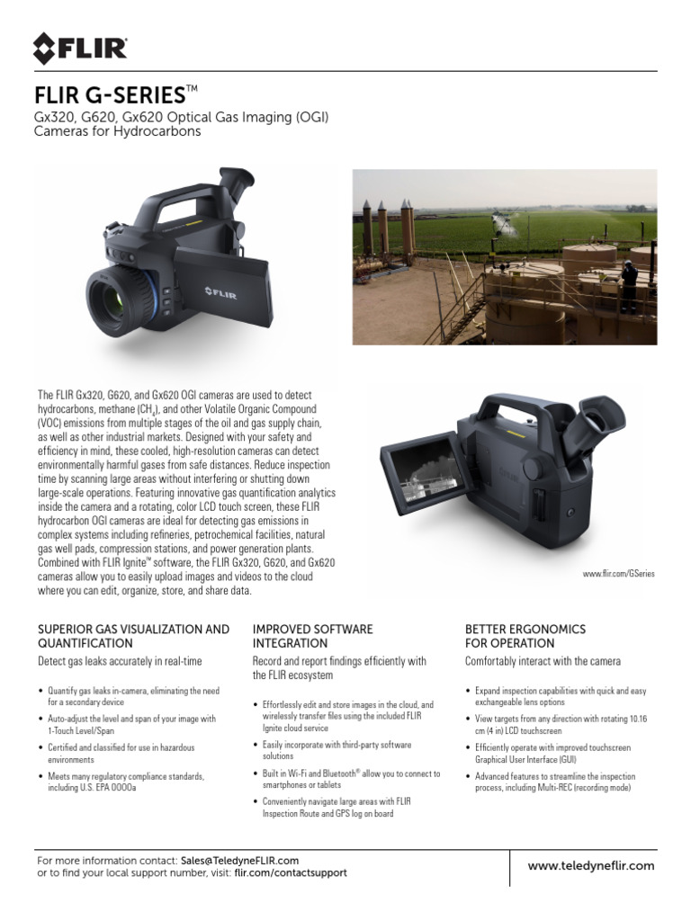 FLIR G-Series Datasheet | PDF | Camera | Volatile Organic Compound