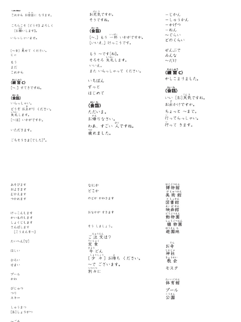 Kotoba Minna 1 Bab 1-18 | PDF