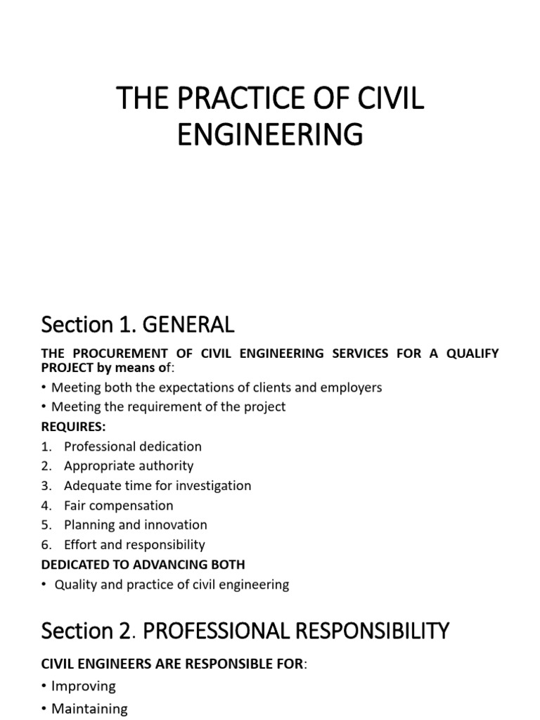 Lesson 2 - The Practice of Civil Engineering | PDF | Legal Liability ...