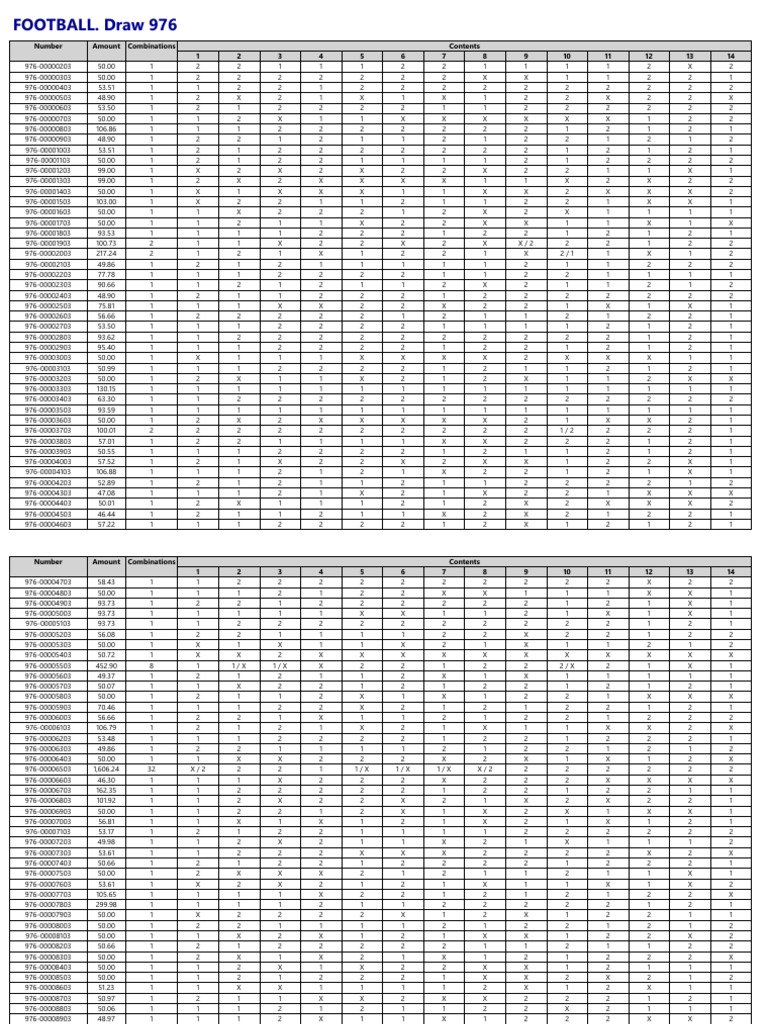 Football Draw 976 | PDF