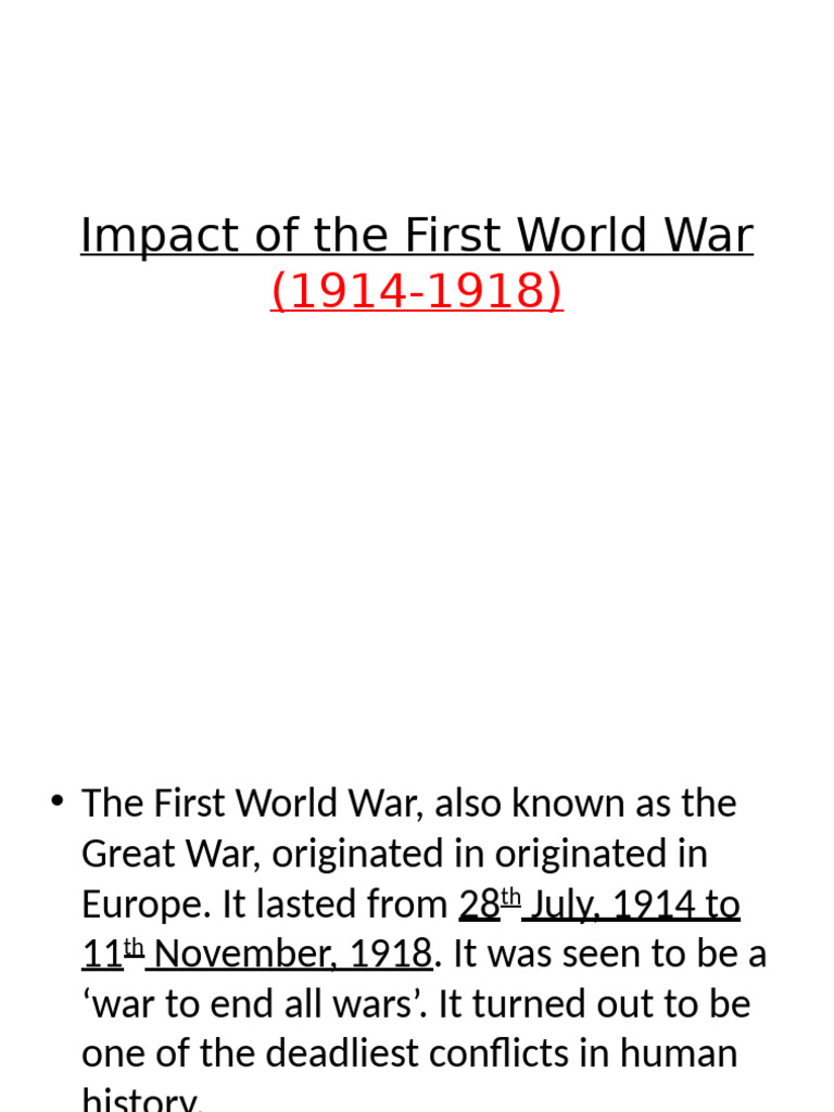 Effects of World War I (1914-1918) | PDF | German Empire | World War I