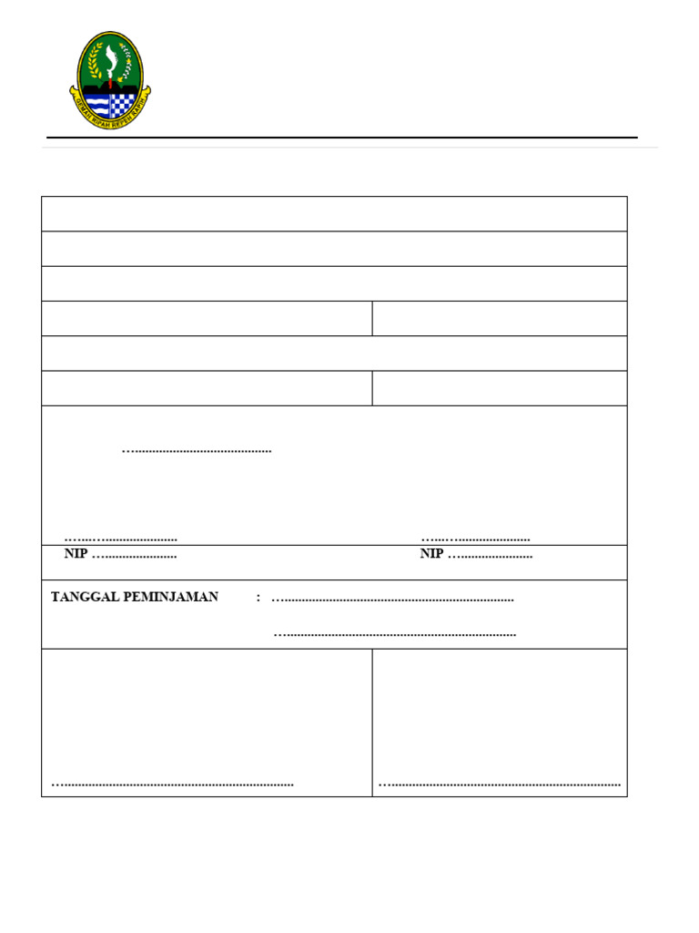 Formulir Peminjaman Arsip IKP | PDF