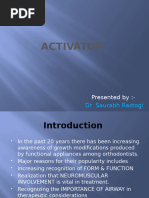 Activator Orthodontic Appliance Overview | PDF | Orthodontics | Mouth