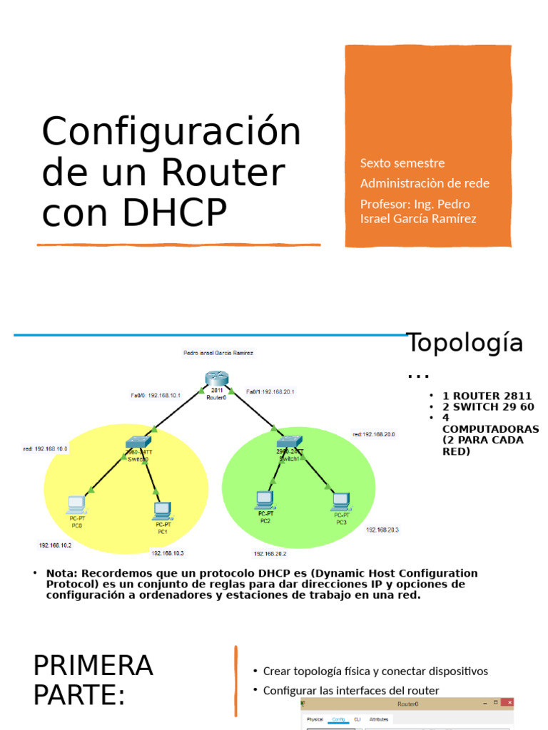 Practica Router DHCP | PDF | Enrutador (Computación) | Dirección IP