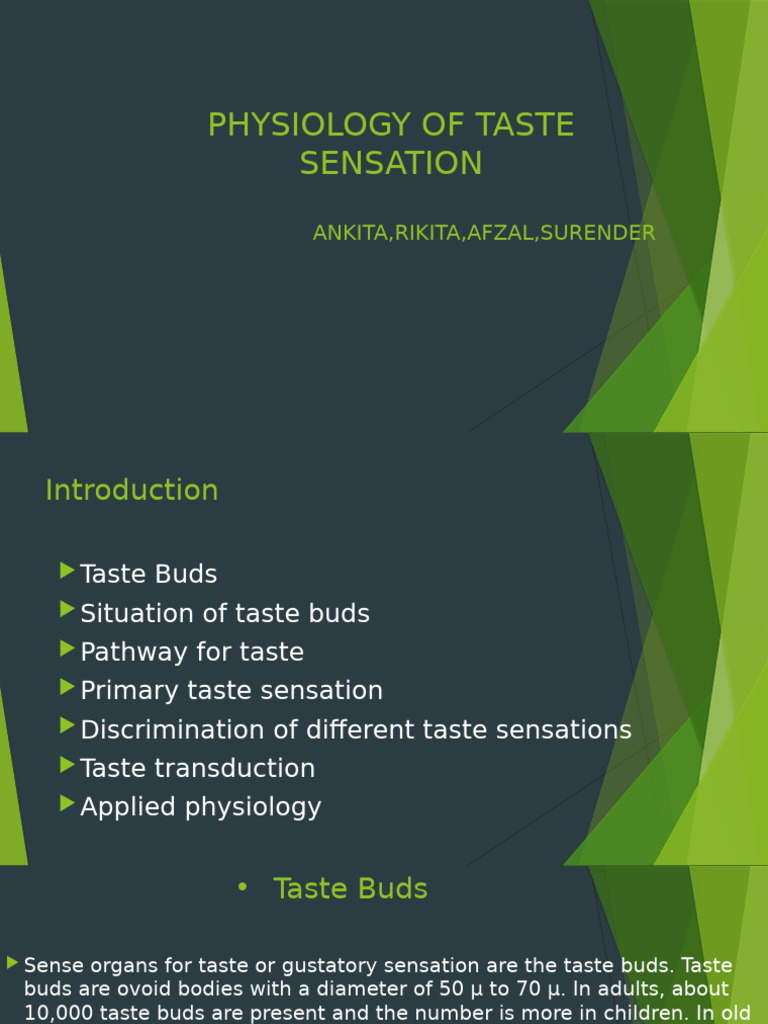 Understanding Taste Physiology | PDF | Taste | Senses
