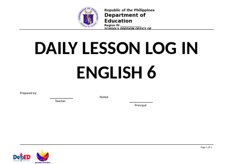 Front Page - DLL With Letter Head | PDF
