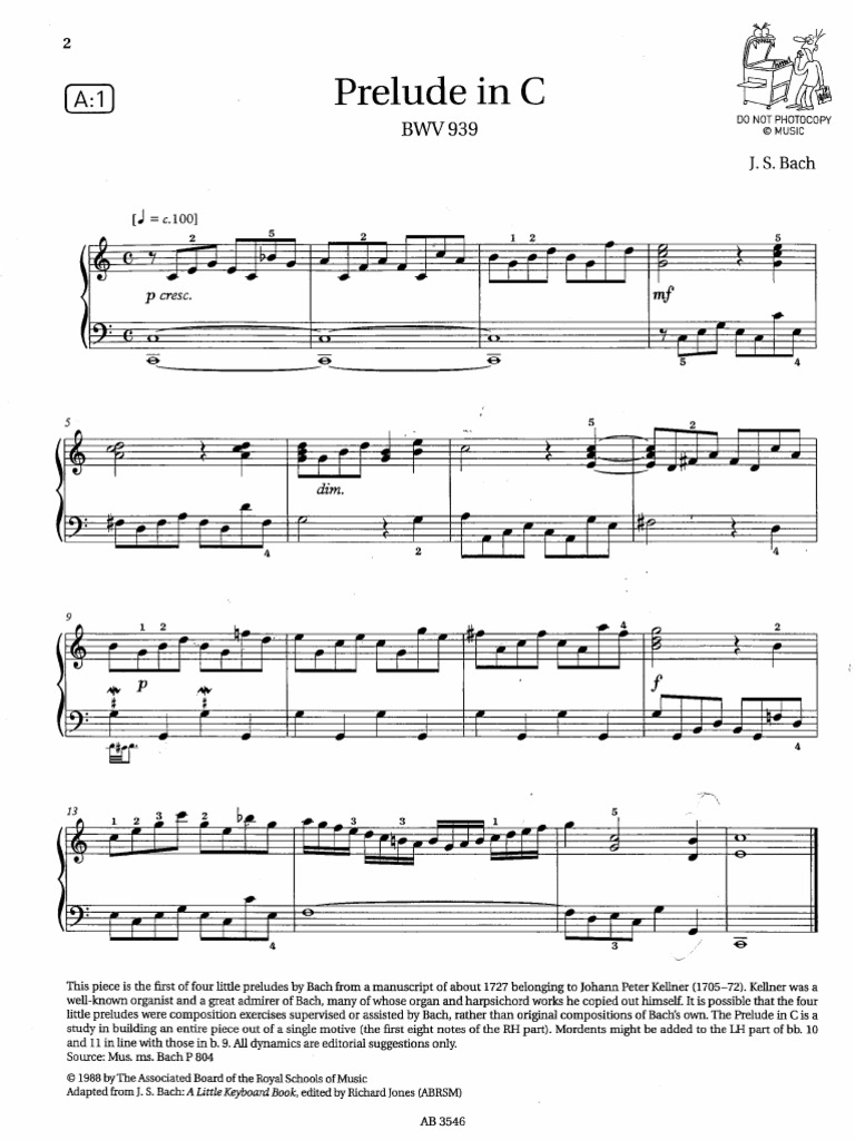 Prelude in C Bach | PDF