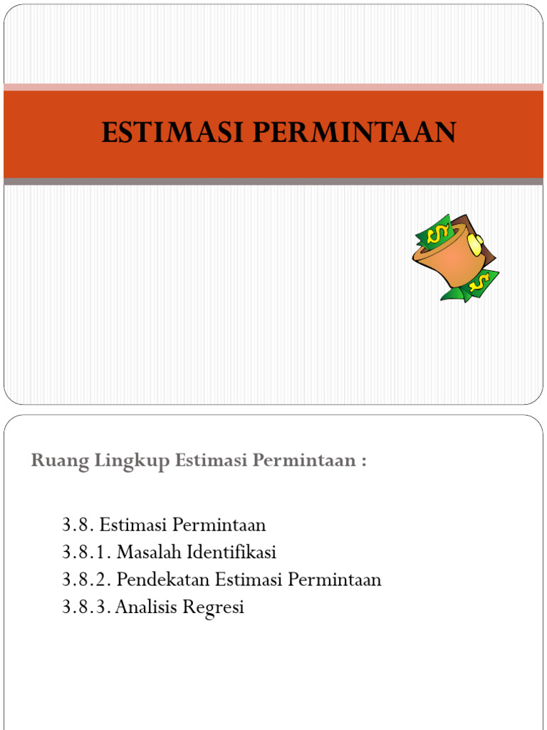 Presentasi 4 (Estimasi Permintaan Dan Analisis Regresi) | PDF