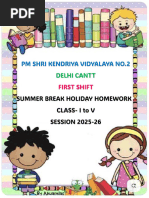 Class 1 Autumn Break Homework | PDF