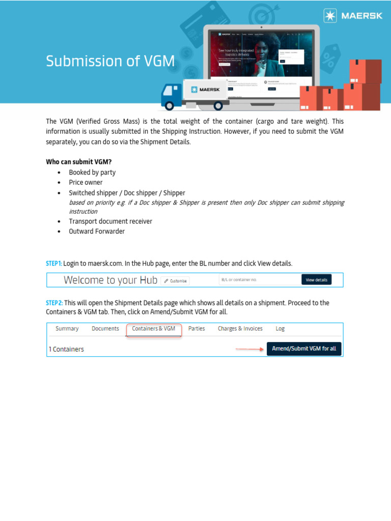 VGM Submission Process Overview | PDF
