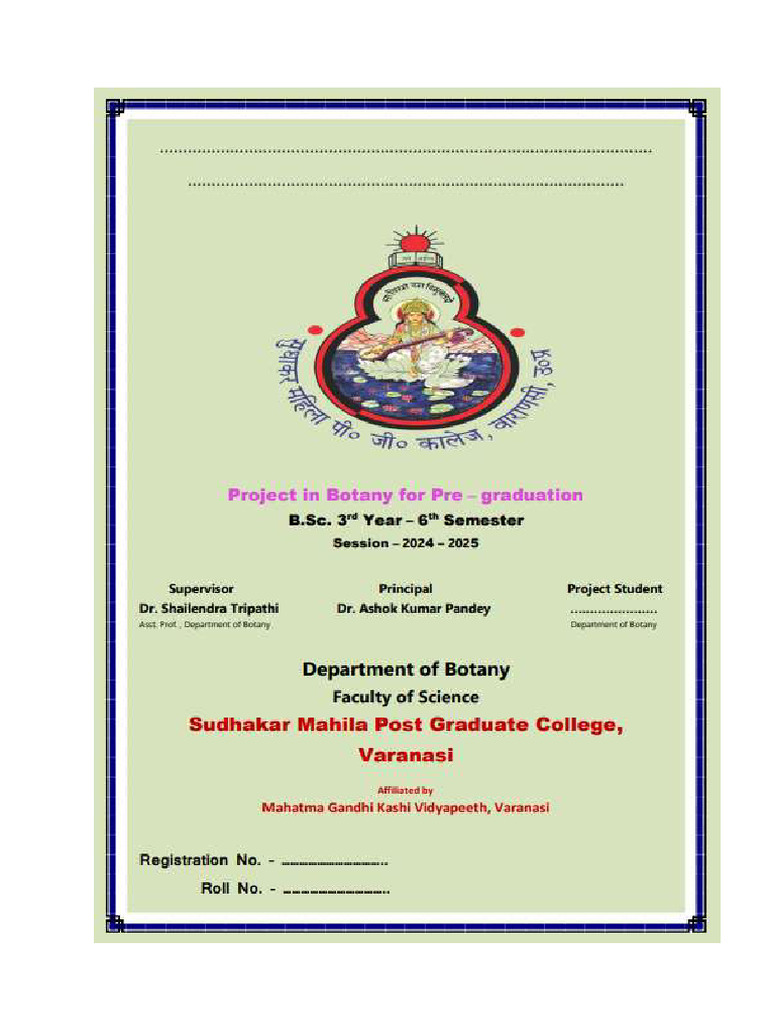 Research Project Botany Template | PDF