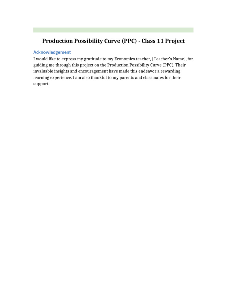 Class 11 Economics: Production Possibility Curve | PDF | Economies ...