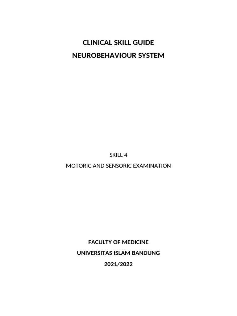 4 Motoric and Sensoric Examination | PDF | Anatomical Terms Of Motion ...