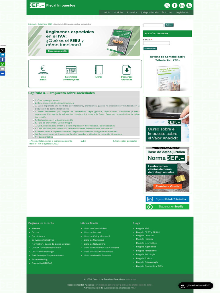 Capítulo 4. El Impuesto Sobre Sociedades - Fiscal Impuestos | PDF | Impuestos | Contabilidad