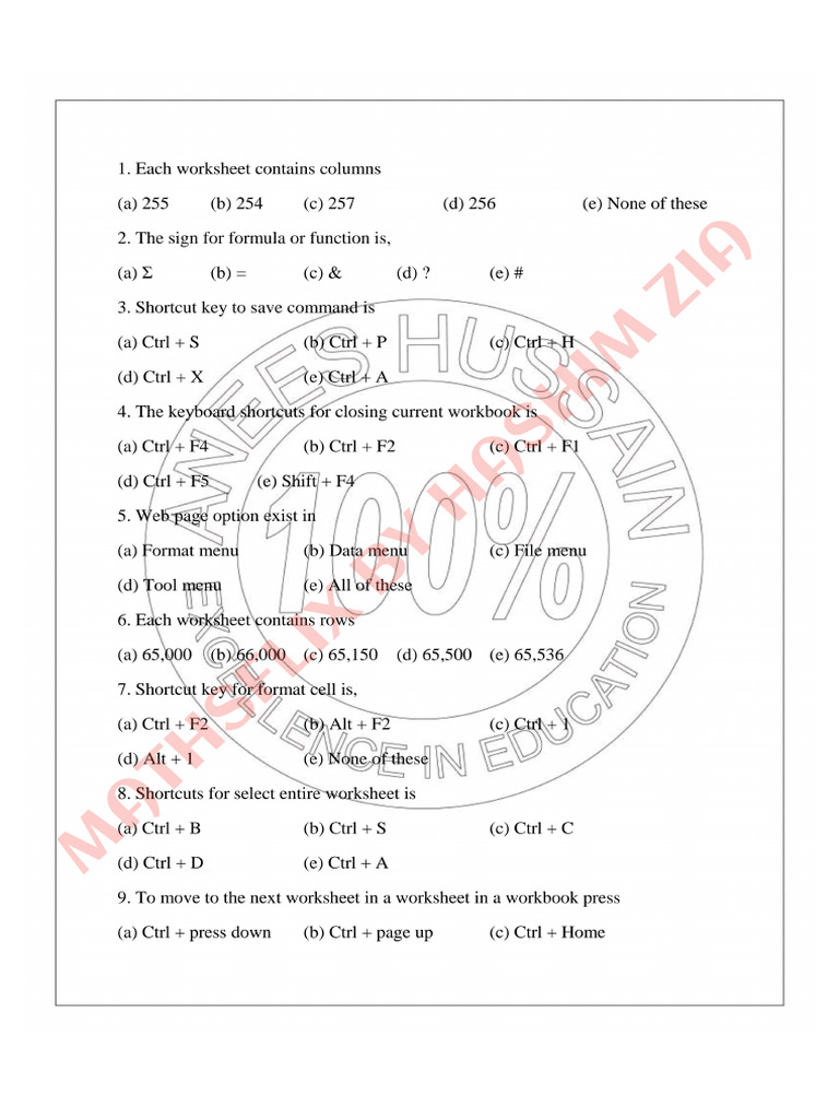 Computer Most Important Mcqs | PDF