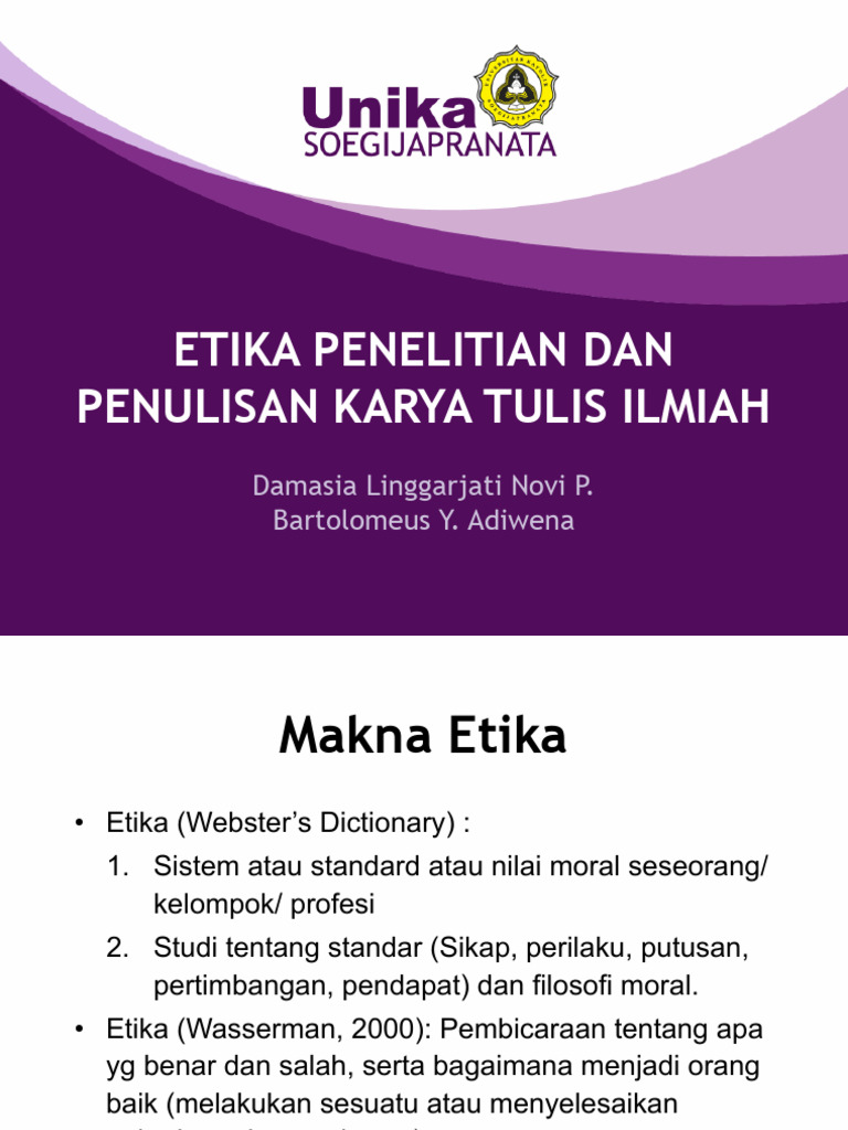 Etika Penulisan Ilmiah | PDF