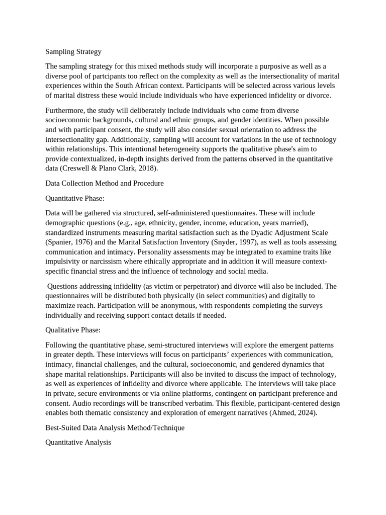 Assessment Two Research Methodology Draft P2 | PDF | Qualitative ...