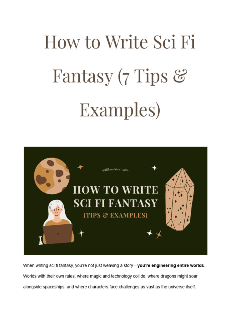 How To Write Sci Fi Fantasy (7 Tips & Examples) : You're Engineering ...
