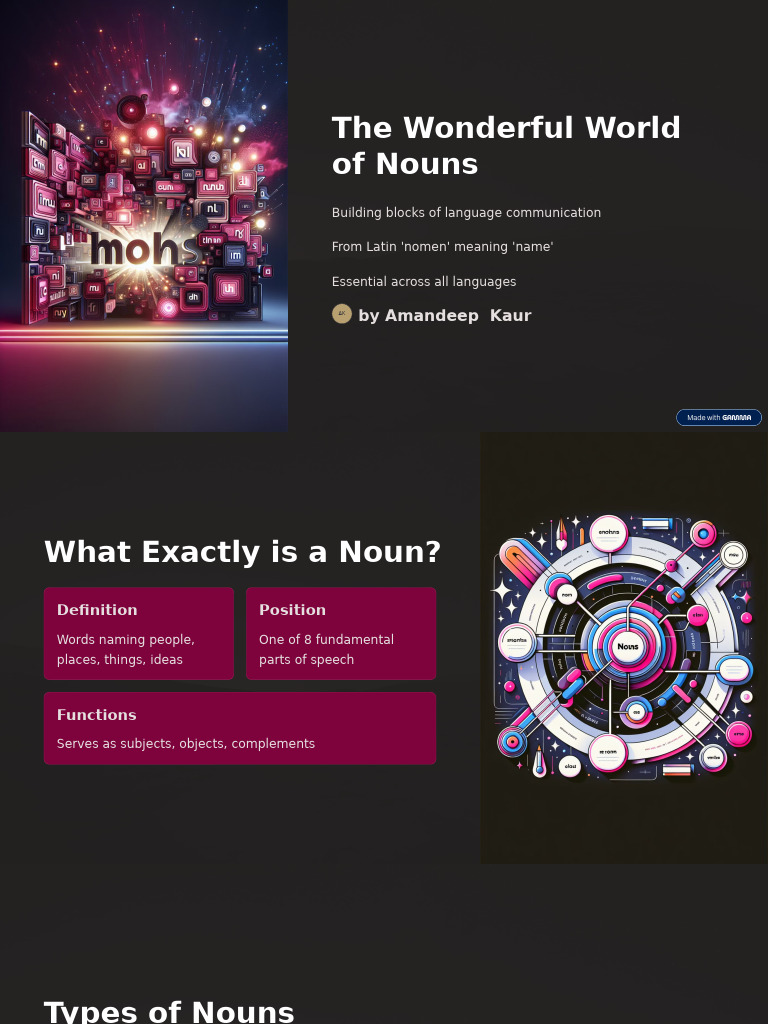 The Wonderful World of Nouns | PDF