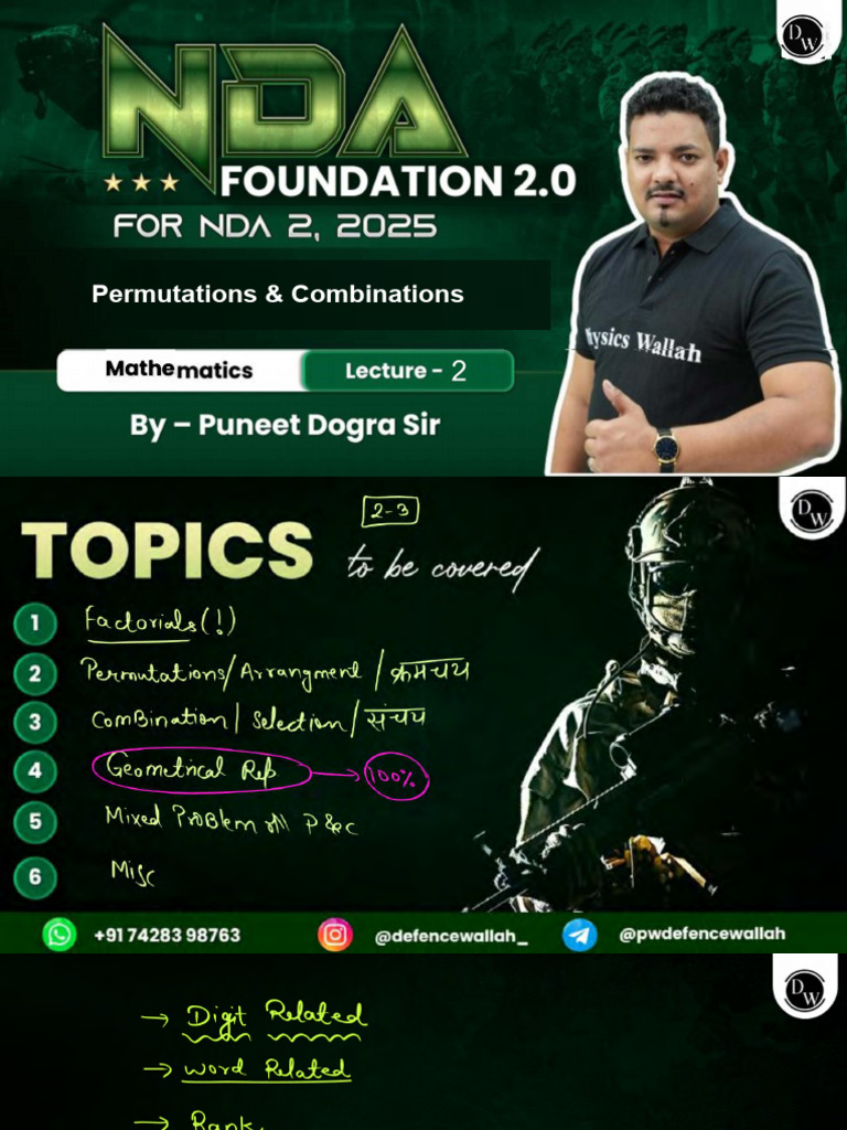 Permutations Combinations 02 Class Notes Pdf
