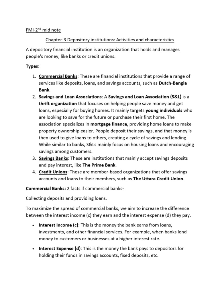 Financial Market-2nd Mid Note | PDF | Cost Of Living | Insurance