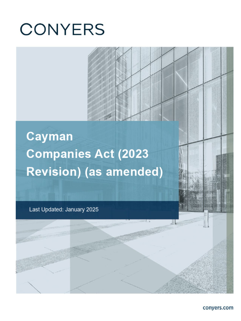 Cayman Companies Act 2023 Overview | PDF