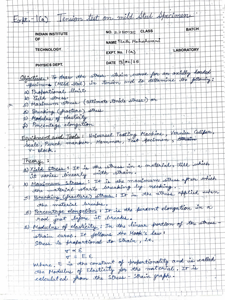 Experiment 1 Solid | PDF