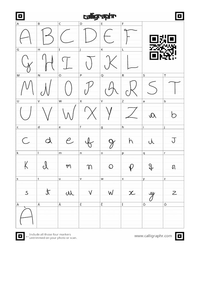 Calligraphr Template | PDF