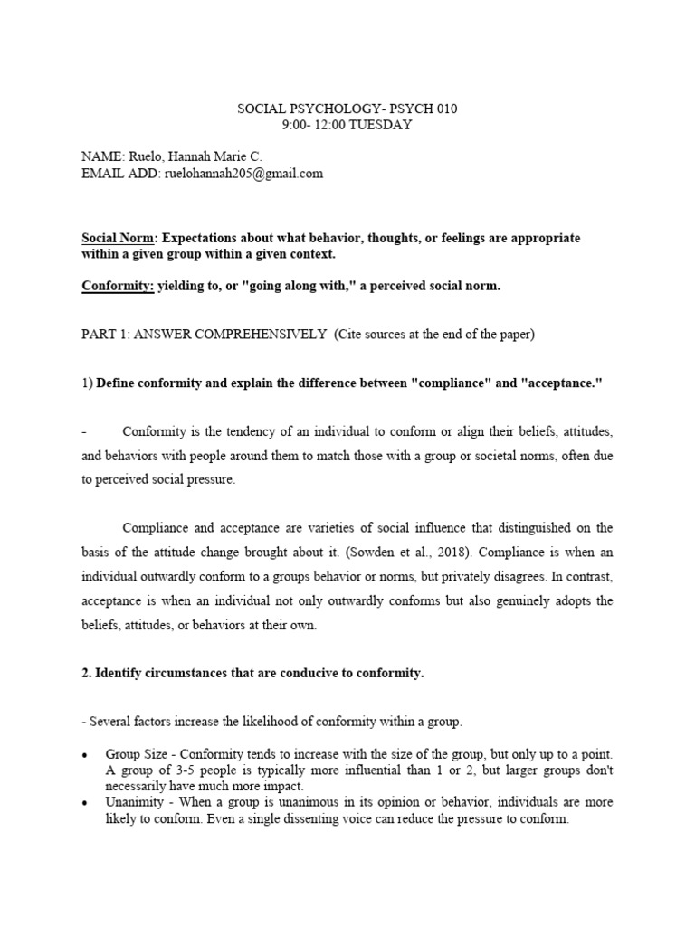 Task in Conformity Obedience | PDF | Conformity | Organizational Behavior