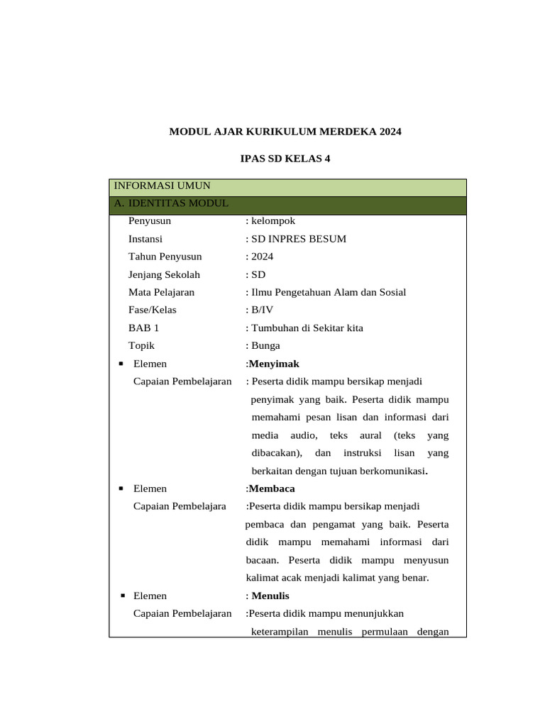 Modul Ajar Dari Ibu Rispah | PDF