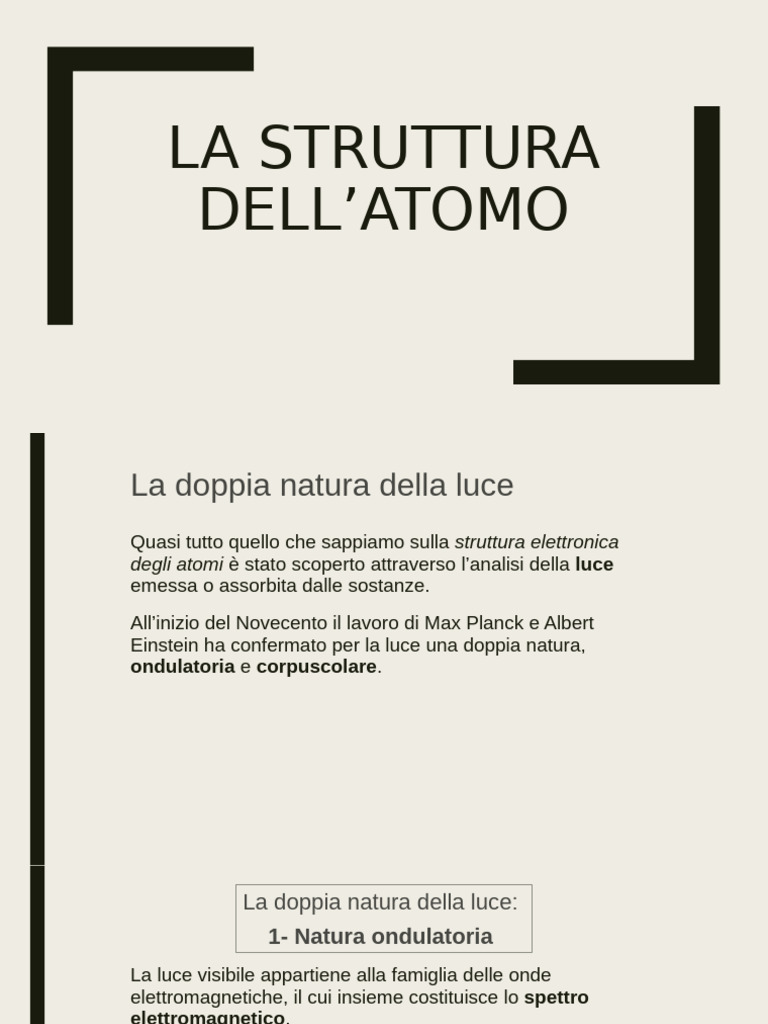 002 - La Struttura Dell'Atomo | PDF