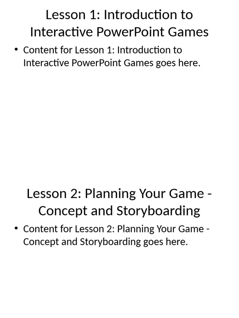 Interactive PowerPoint Game Creation Guide | PDF