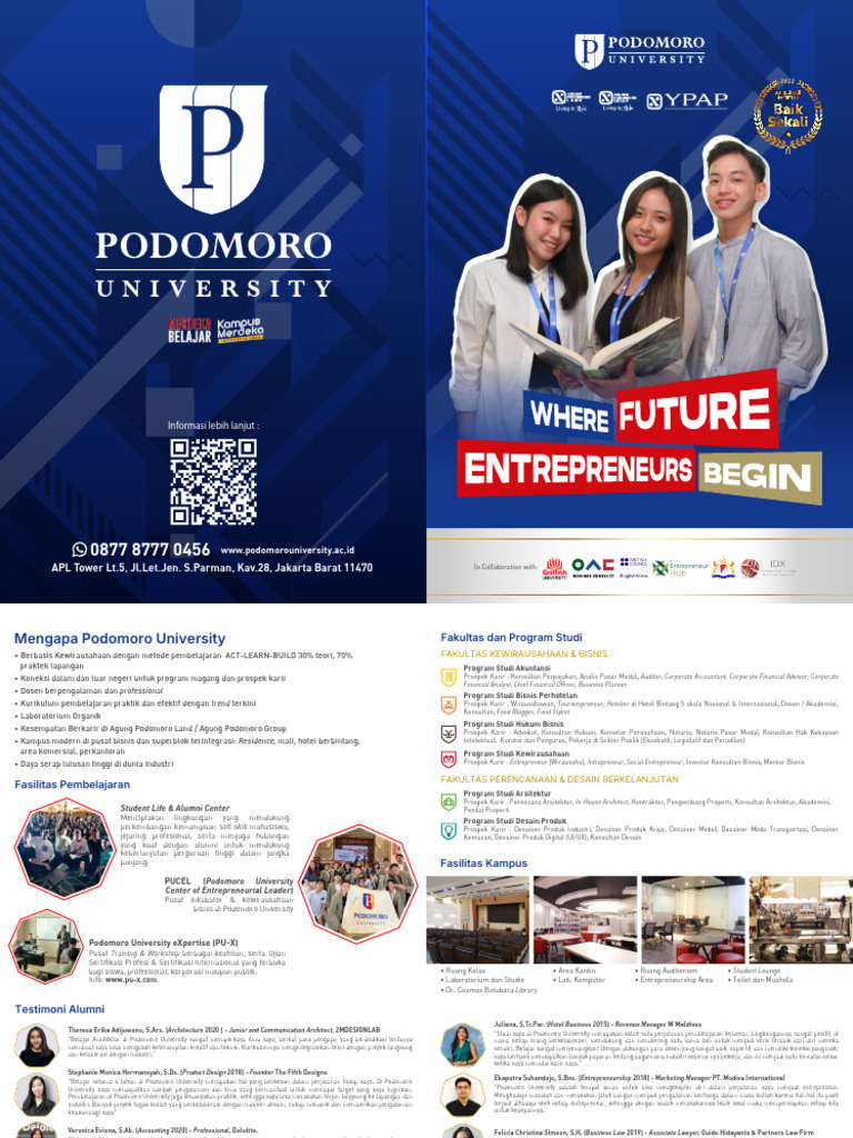 Brosur Podomoro University | PDF