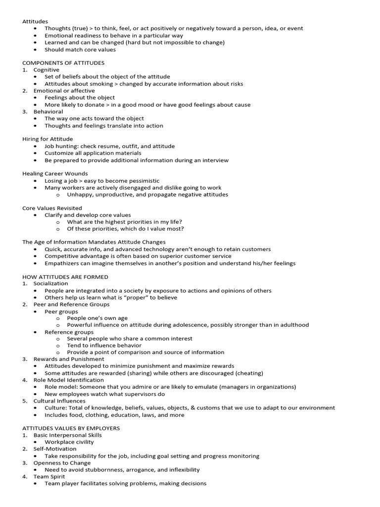 Midterm Perdev Reviewer | PDF | Attitude (Psychology) | Nonverbal Communication