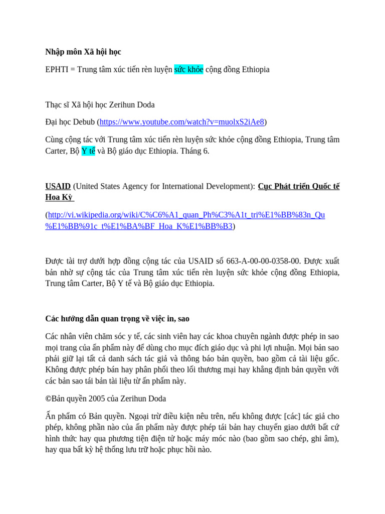 Bản - tiếng - Việt - Nhập Môn Xã Hội Học - Zerihun Doda | PDF