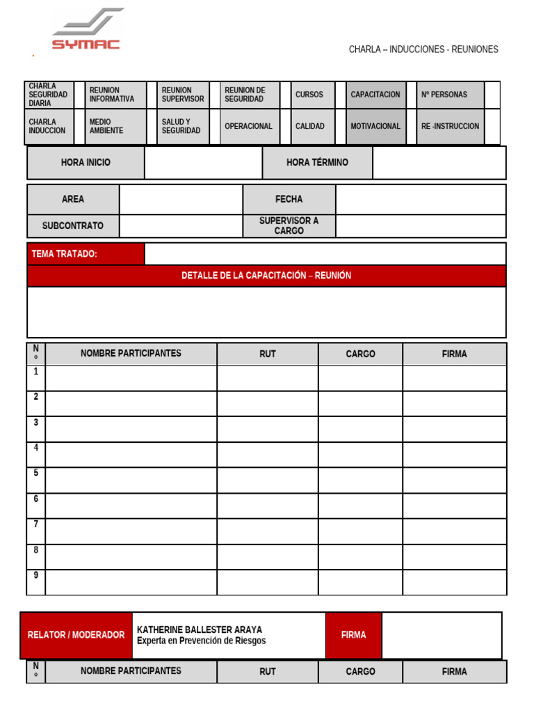 Formato Charla | PDF