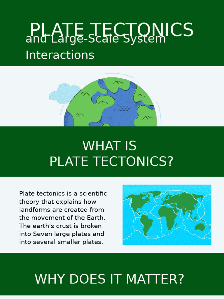 Plate Tectonics and Large-Scale System Interactions Earth Science ...