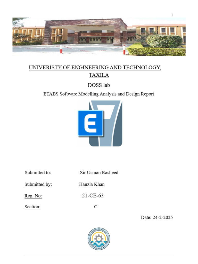 21-Ce-63 Section C ETABS Report | PDF | Beam (Structure) | Concrete