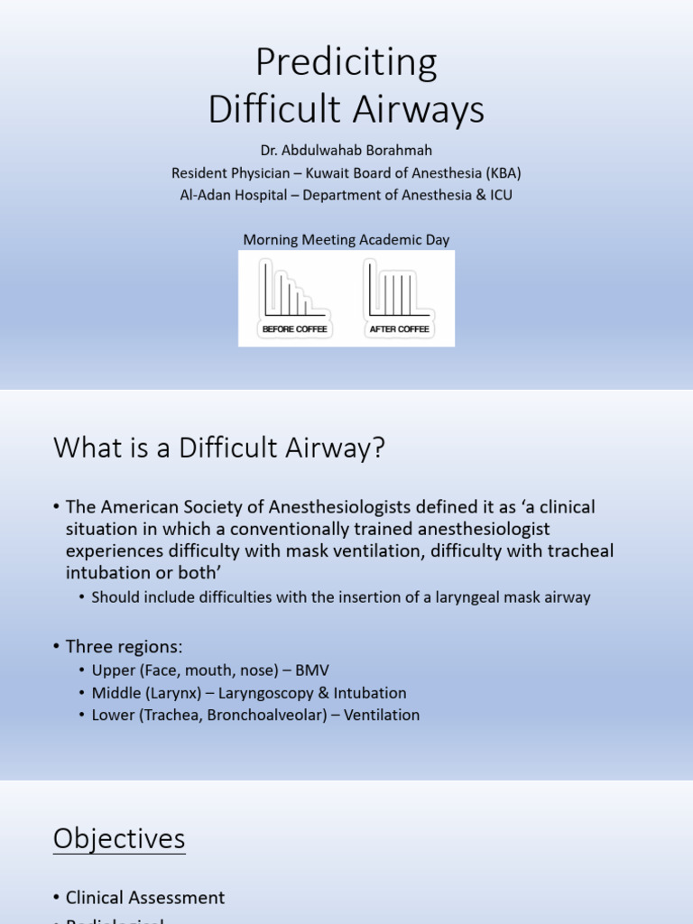 Predicting Difficult Airway Management | PDF | Clinical Medicine ...