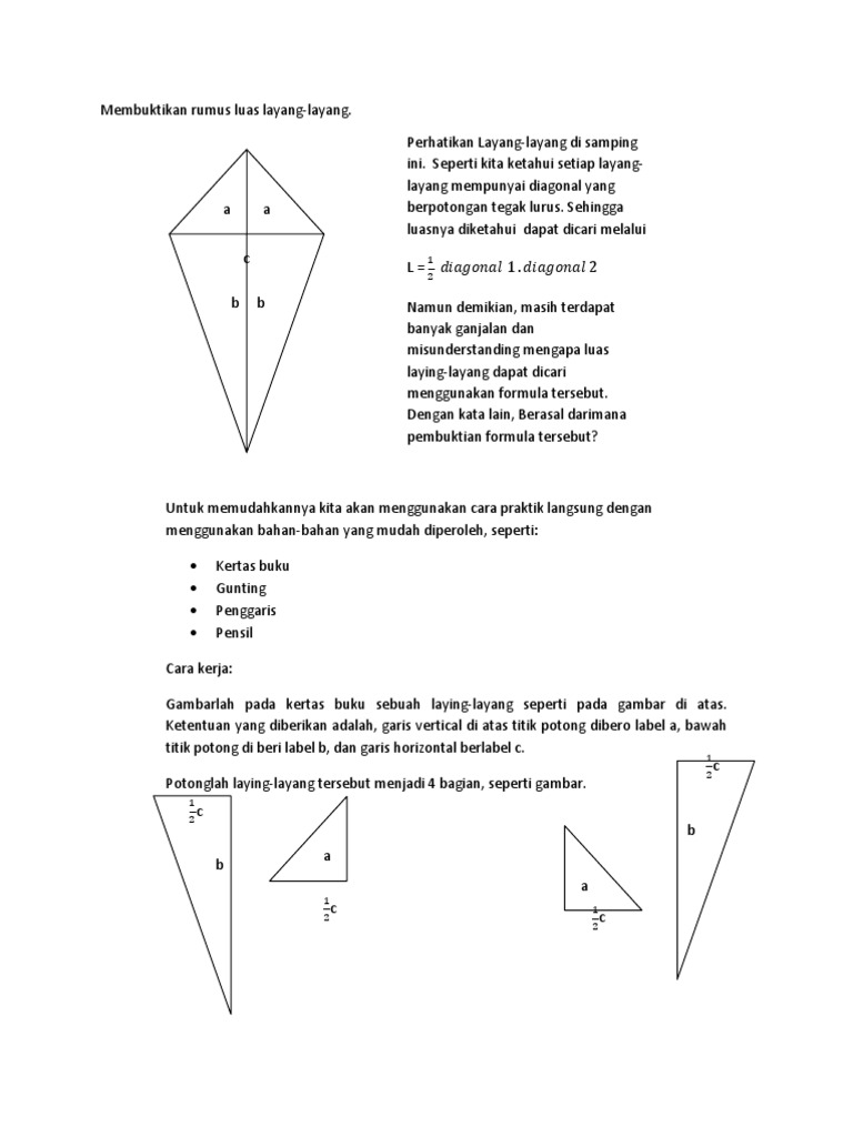 Membuktikan Rumus Luas Layang-Layang (Proving The Formula of A Kite ...