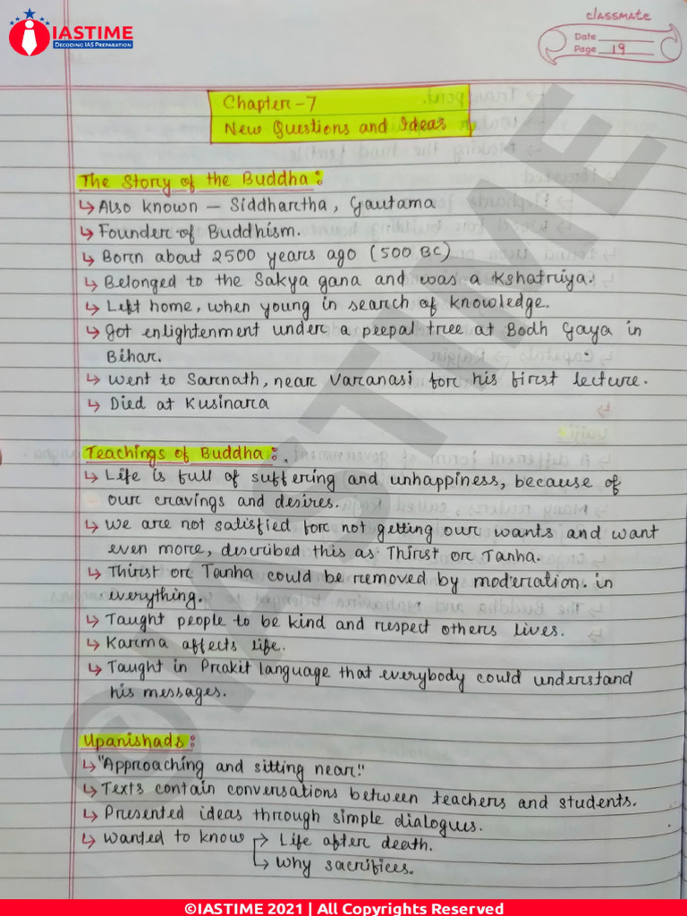 NCERT History Class 6 (Chapter-7) by ©IASTIME | PDF | Buddhist ...