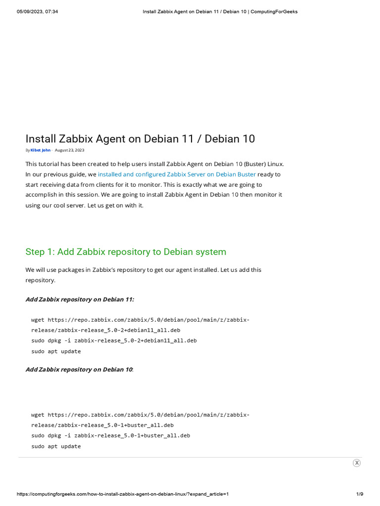 Install Zabbix Agent On Debian 11 Debian 10 Computingforgeeks Pdf 8338