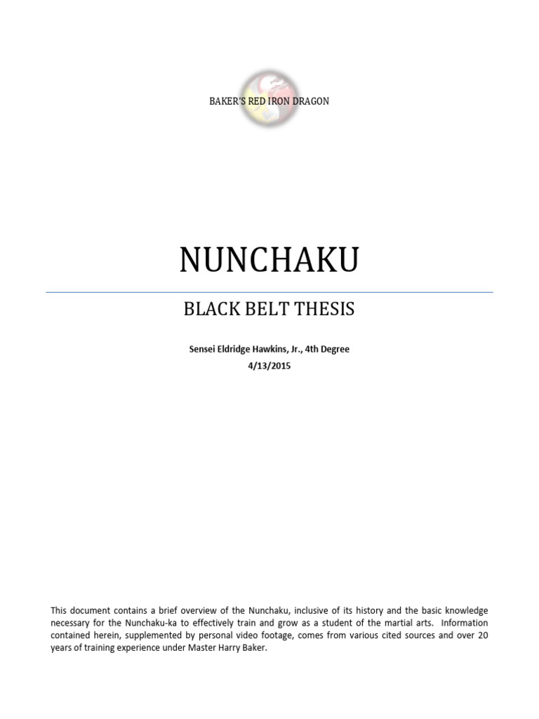 Nunchaku Training and History Overview | PDF