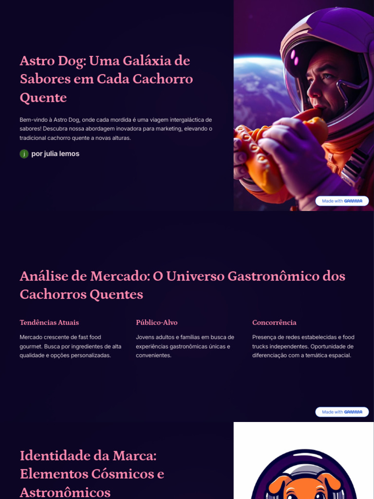 Astro Dog Uma Galaxia de Sabores em Cada Cachorro Quente | PDF ...