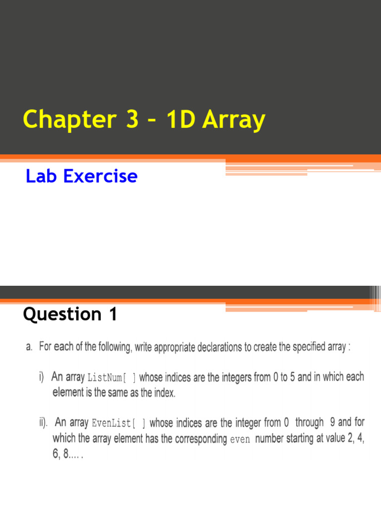 3 LabExercise Array 1D | PDF