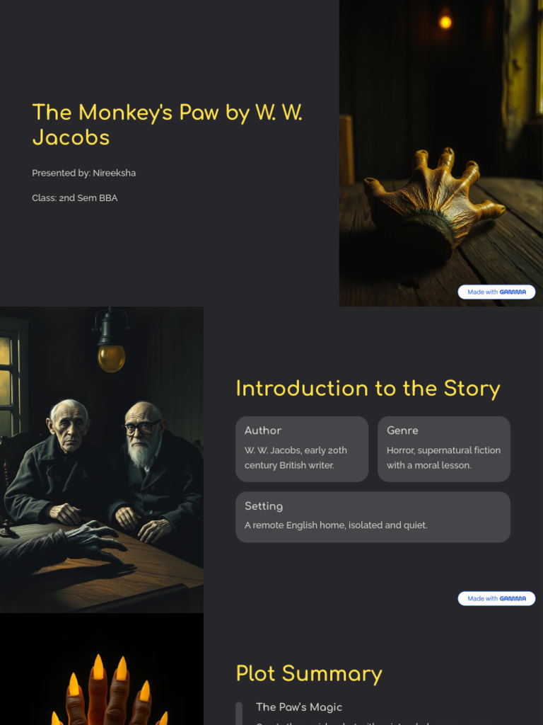 The Monkeys Paw by W W Jacobs | PDF