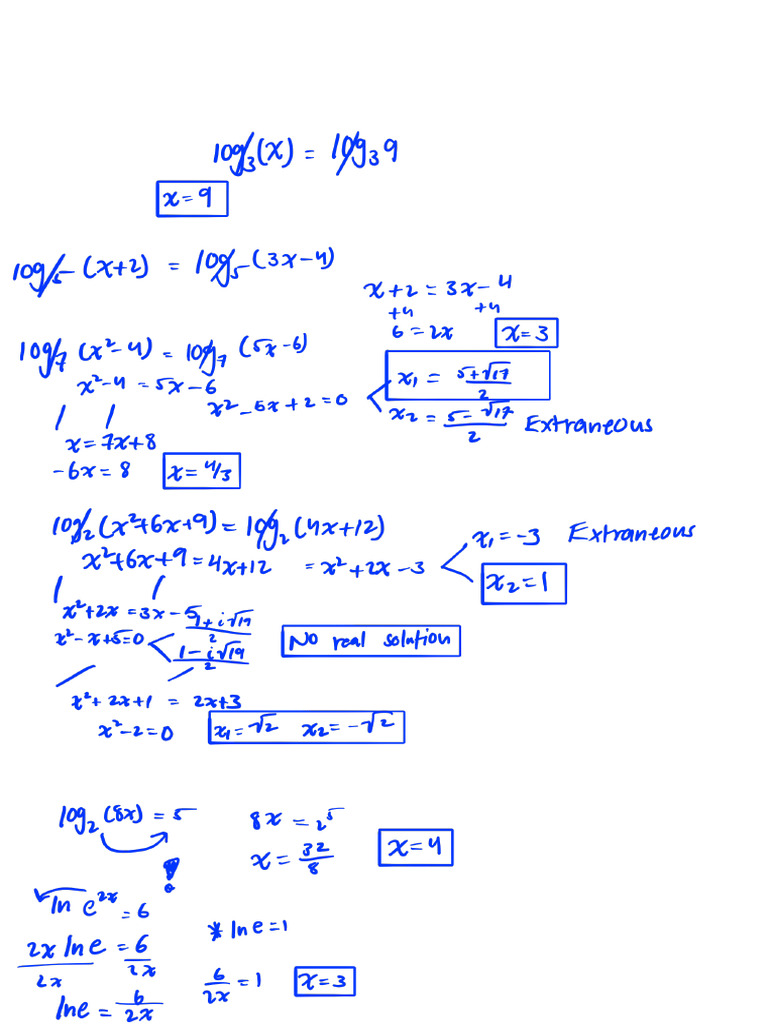 Log Exponential Equations Worksheet With Space 250601 141943 1 | PDF