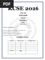 KCSE Pp3 2025 Trial 1 | PDF
