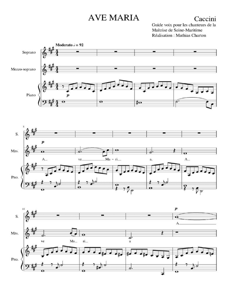 Ave Maria Caccini | PDF