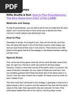 Shut The Box Game Rules | PDF | Sports & Recreation | Games & Activities